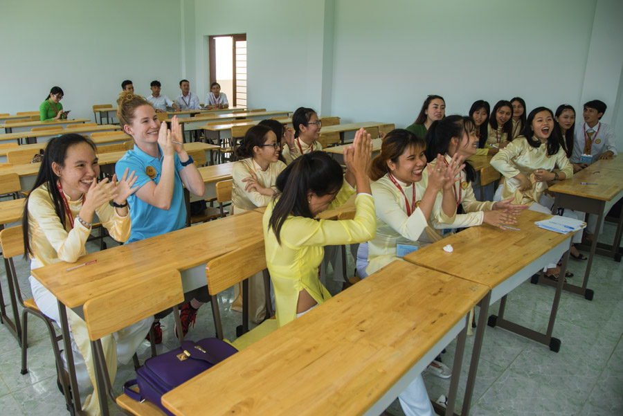 Participants And Students In The Classroom Volunteer Overseas With IVI participants-and-students-in-the-classroom-volunteer-overseas-with-ivi
